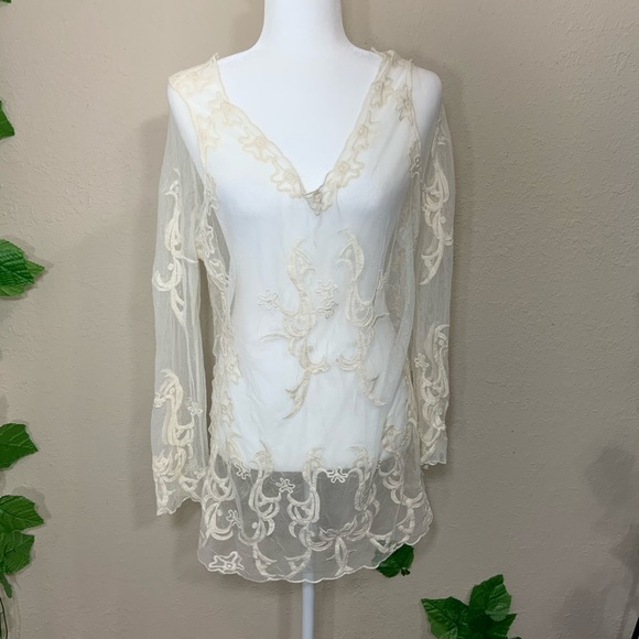 Pretty Angel | Tops | Pretty Angel Lace Sheer Tunic Dress New | Poshmark